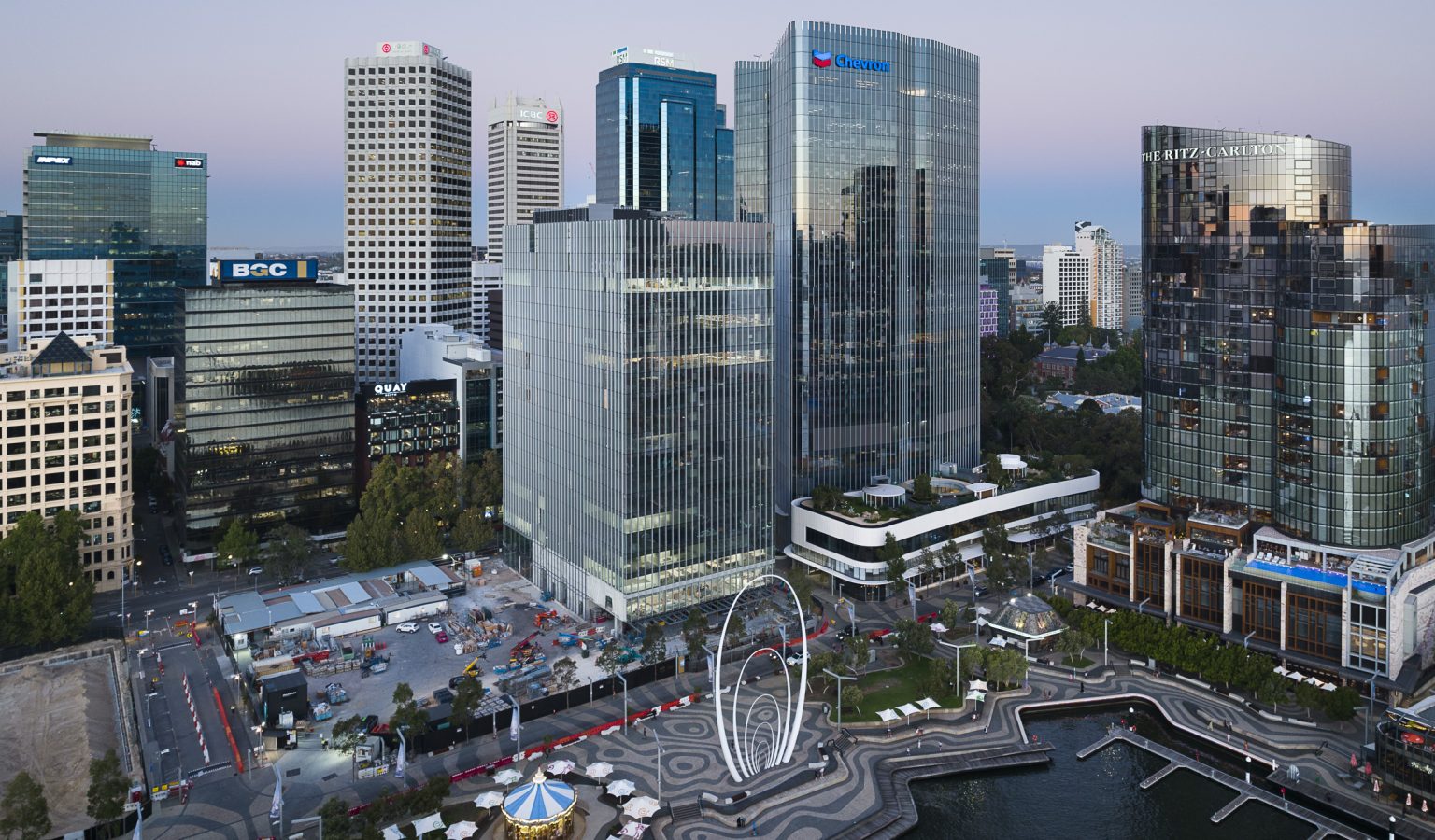 Sky-high ceremony as office tower Nine The Esplanade tops out at ...